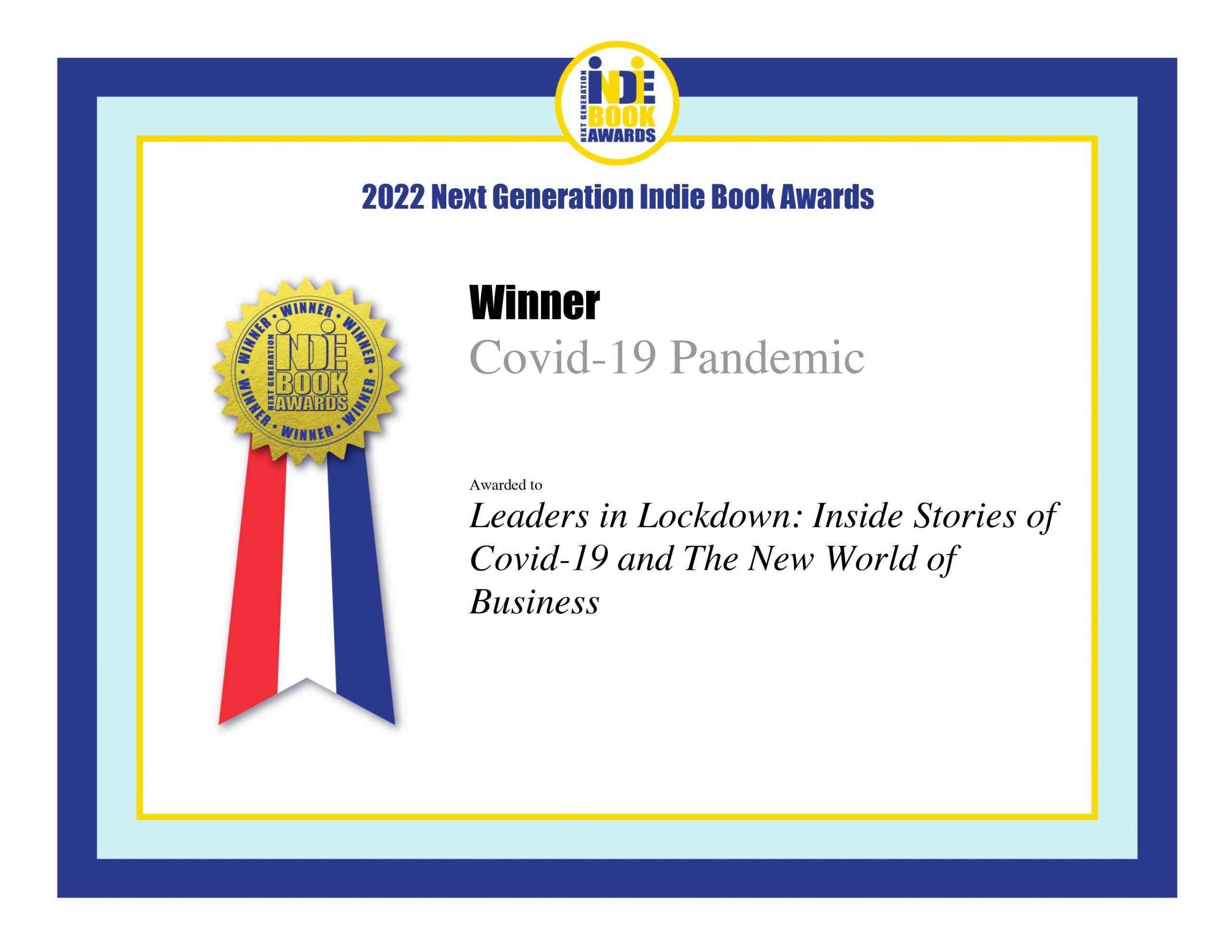 Leaders In Lockdown Wins Top Book Award - LID Publishing
